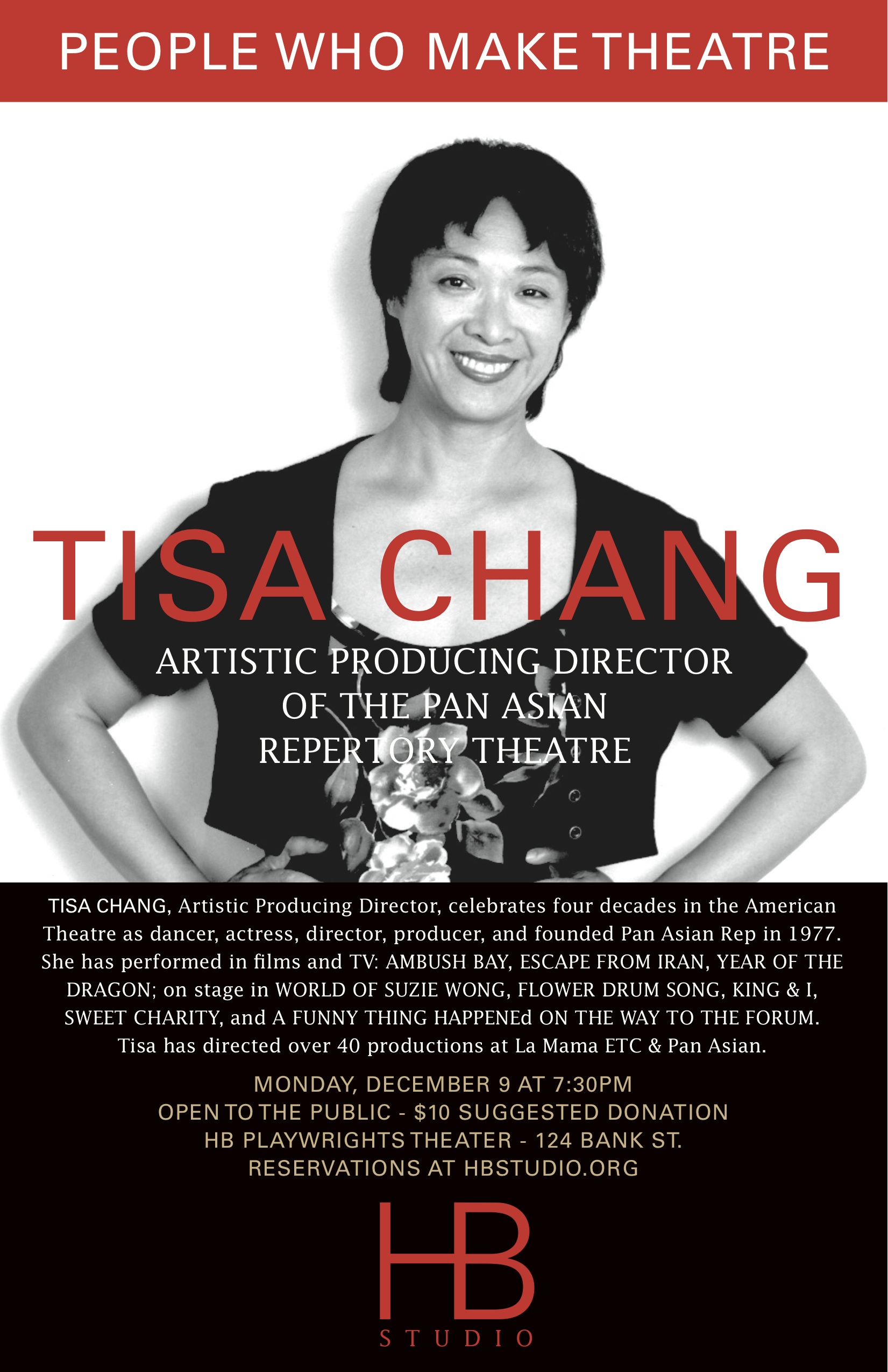 People Who Make Theatre: TISA CHANG - HB Studio