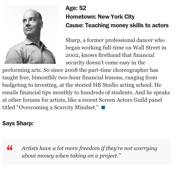 HB Studio's David Maurice Sharp named "Money Hero" – Money Magazine